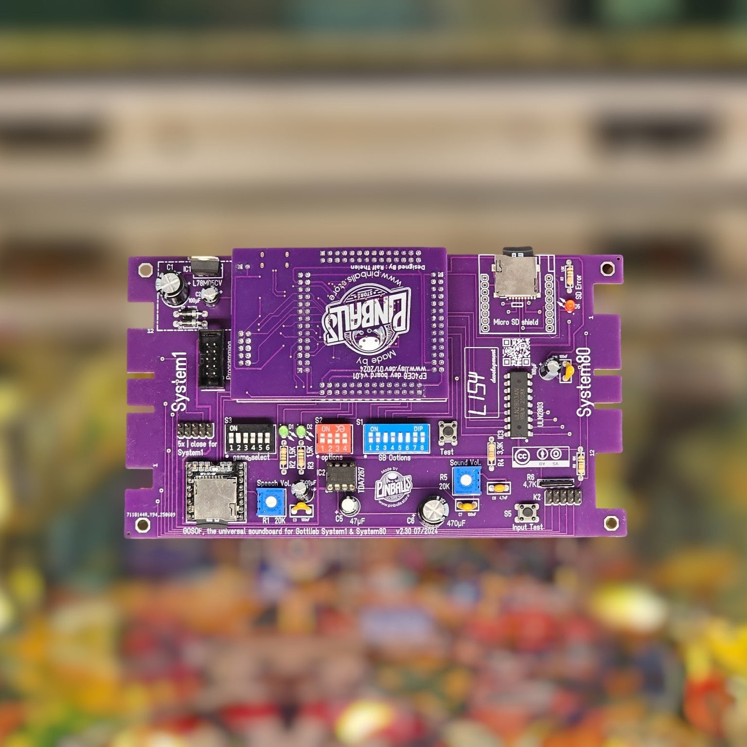 Carte Son Gosof Pour Gottlieb System 80 80A 80B Avec Speech – Pinballs ...